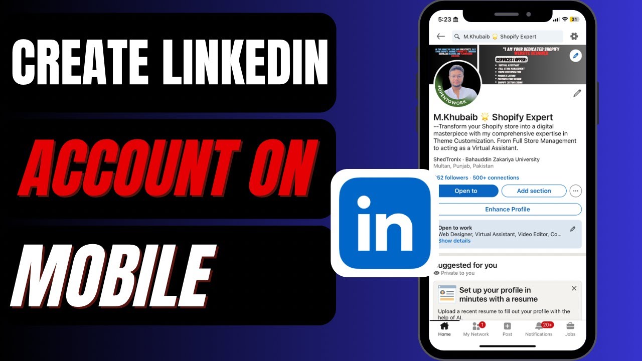 How To Create Linkedin Account On Mobile | Open Linkedin Account - YouTube