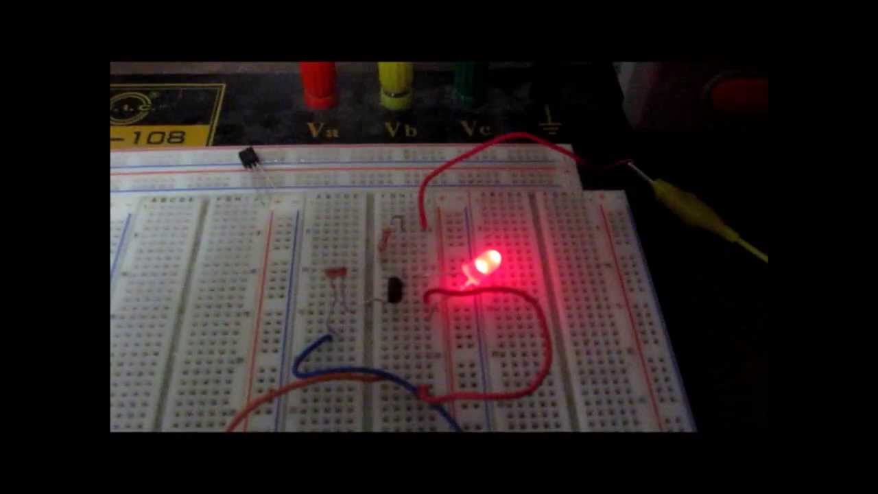 Light alarm circuit (LED lights up) - YouTube