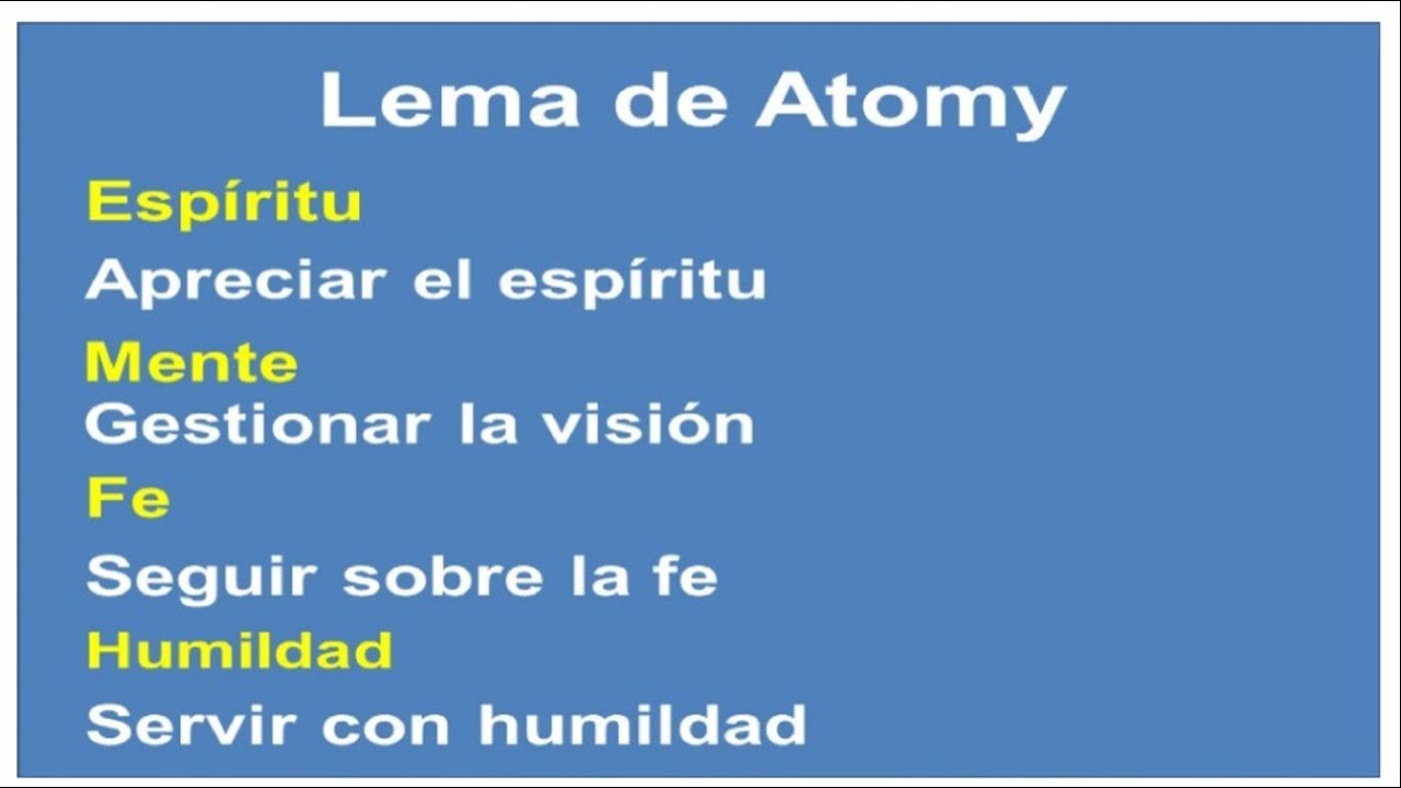 Aprendamos nuestro lema ATOMY - YouTube
