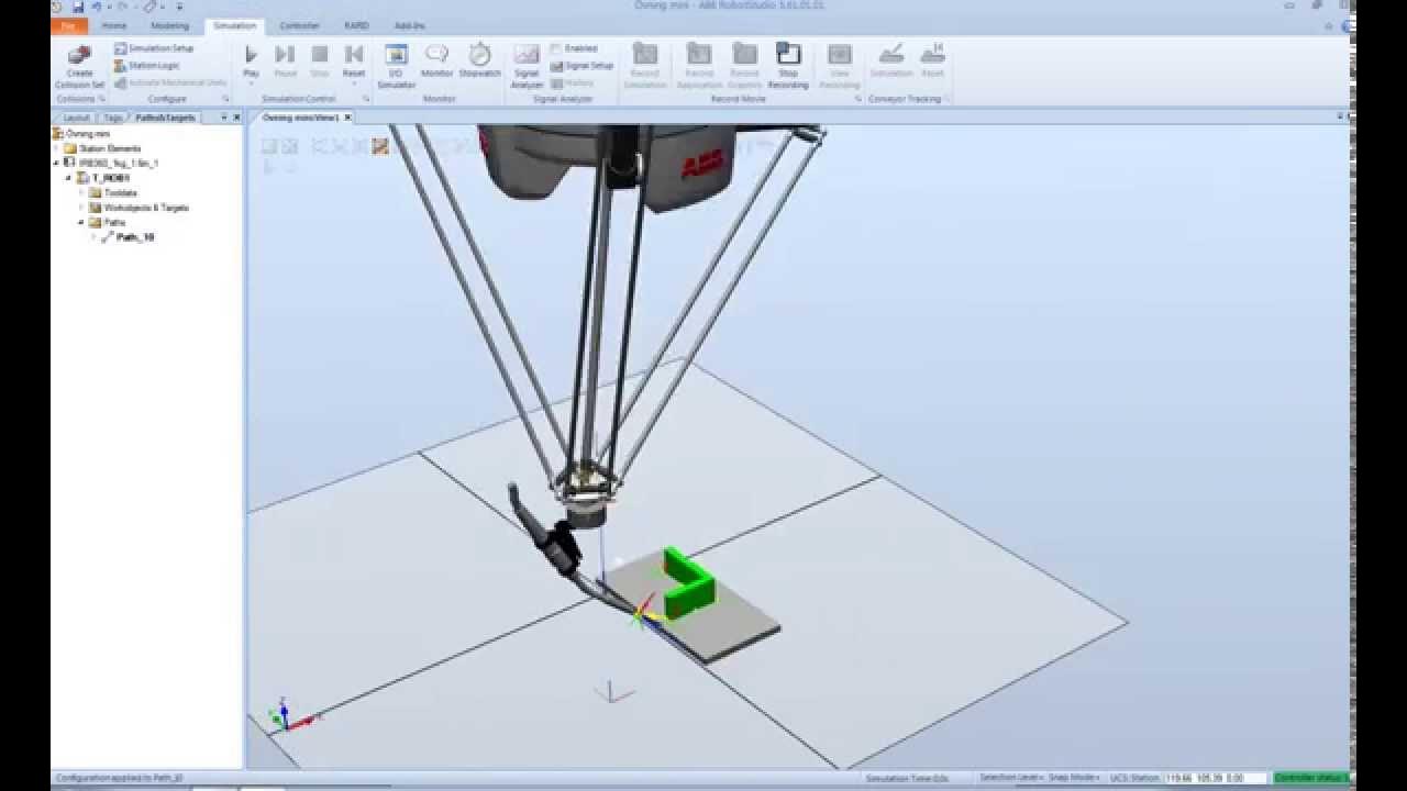 ABB Pick and place with welding tool, Robotstudio - YouTube
