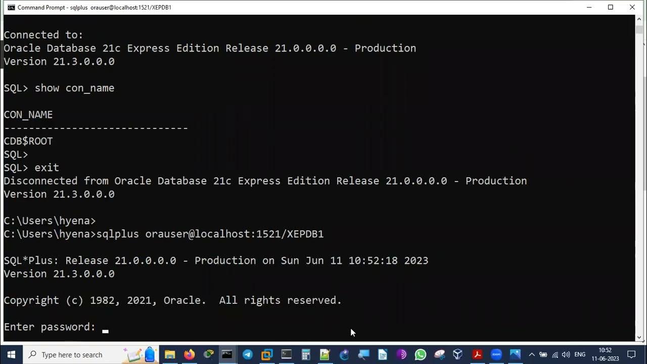Oracle 21c Xe Oracle Database 21c Express Edition Youtube