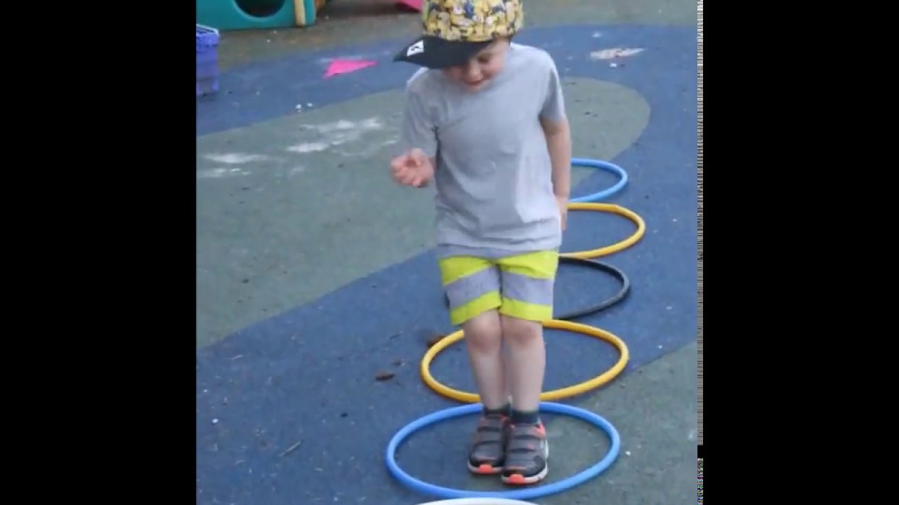 Counting to 10 while jumping inside a hoop - YouTube