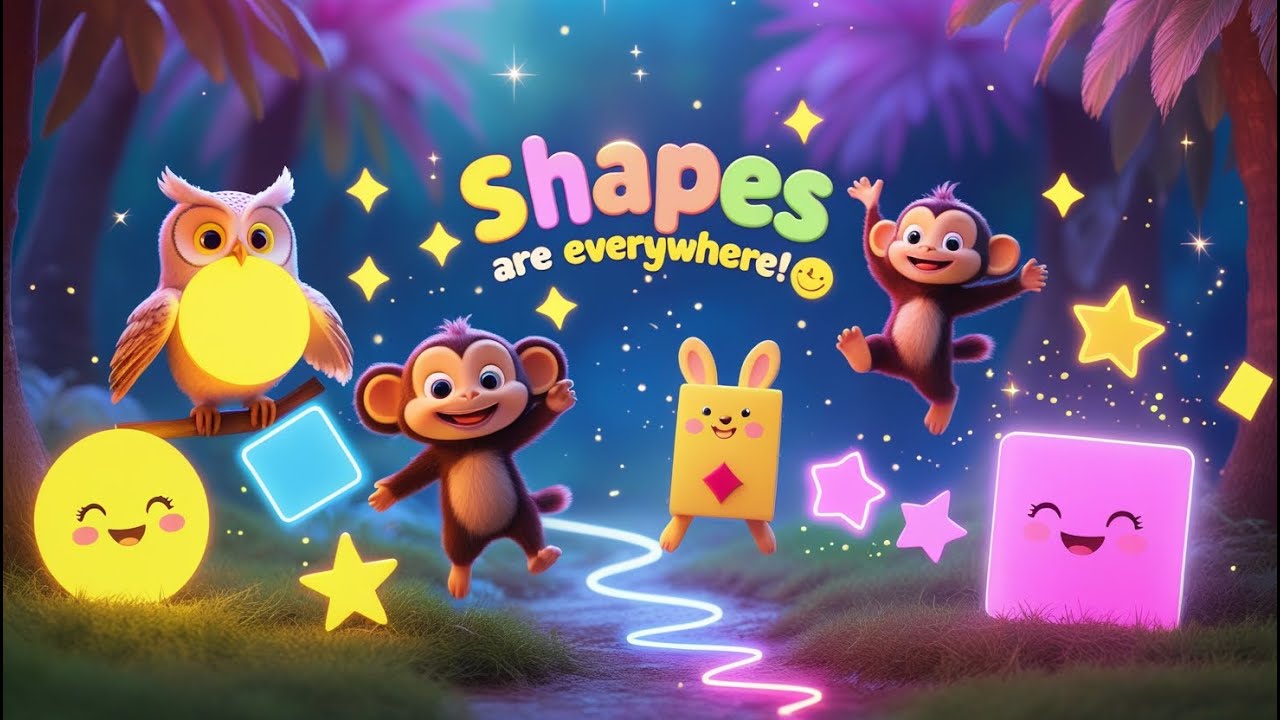 Learning Shapes Song: Shapes Are Everywhere! 🔵🔺⭐ Fun for Kids - YouTube