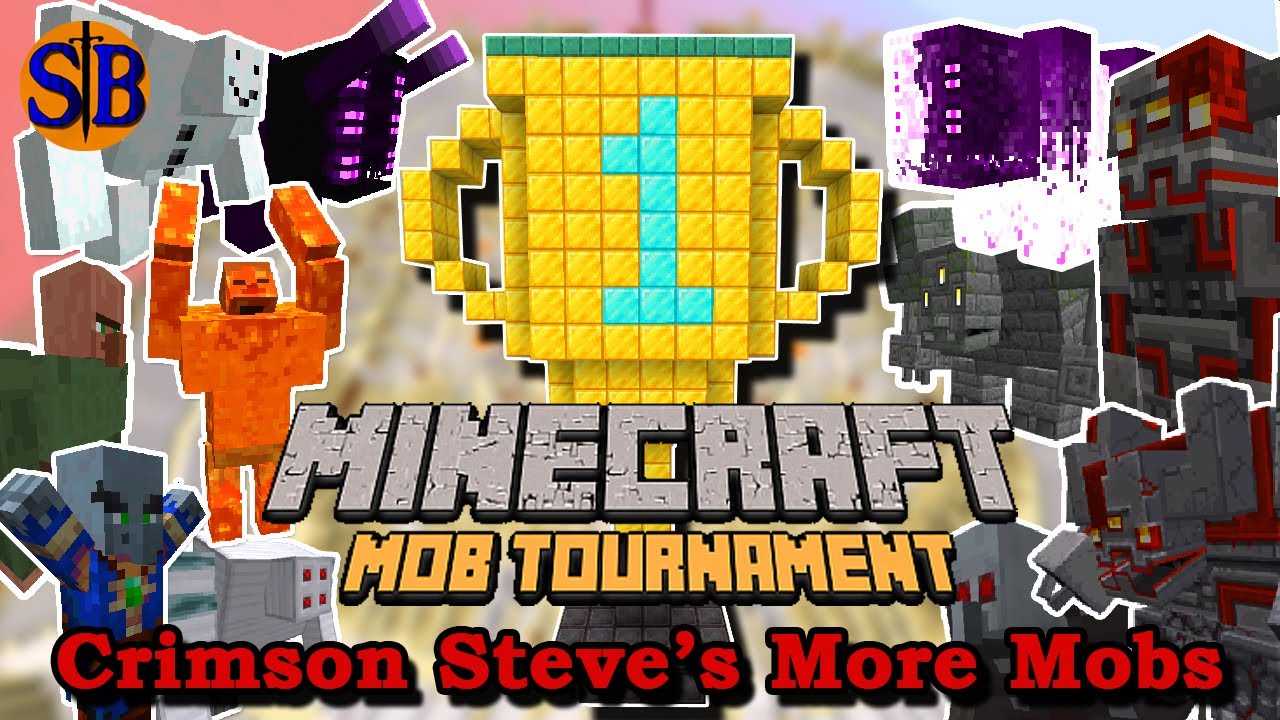 Crimson Steve's More Mobs Tournament | Minecraft Mob Battle - YouTube