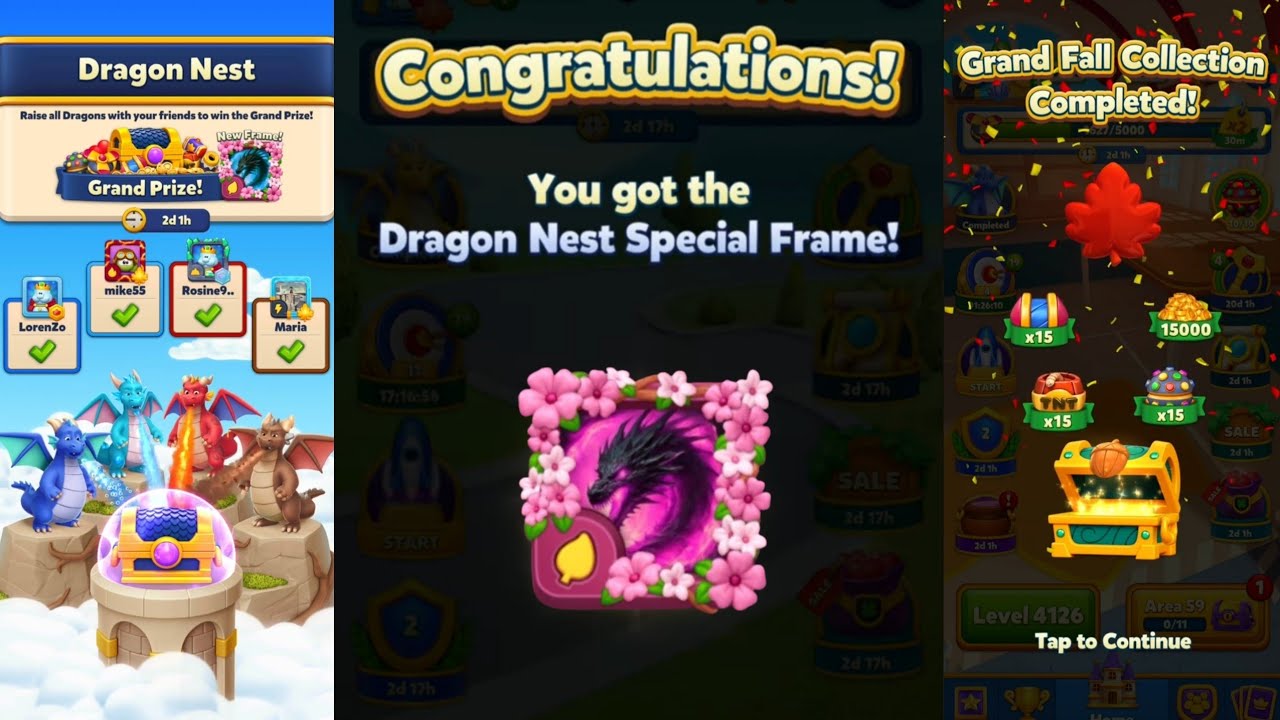 ROYAL MATCH‼️ DRAGON NEST SPECIAL FRAME AND GET NEW BADGE GRAND FALL ...