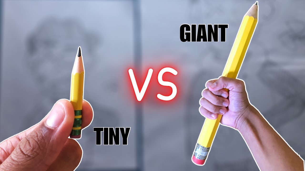 Drawing With TINY vs GIANT Art Supplies - YouTube
