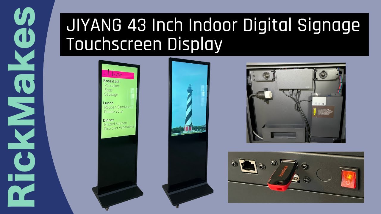JIYANG 43 Inch Indoor Digital Signage Touchscreen Display - YouTube