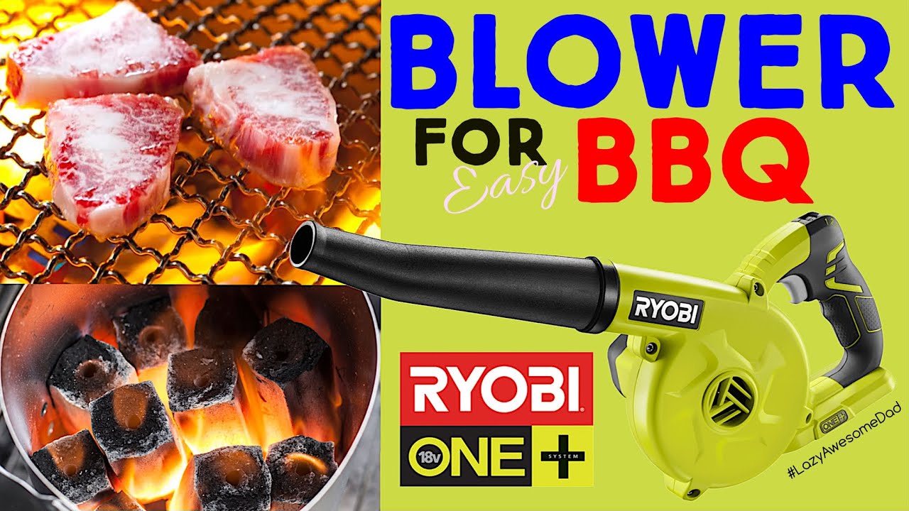 Testing Ryobi workshop blower to easily fire up Binchotan charcoal BBQ ...