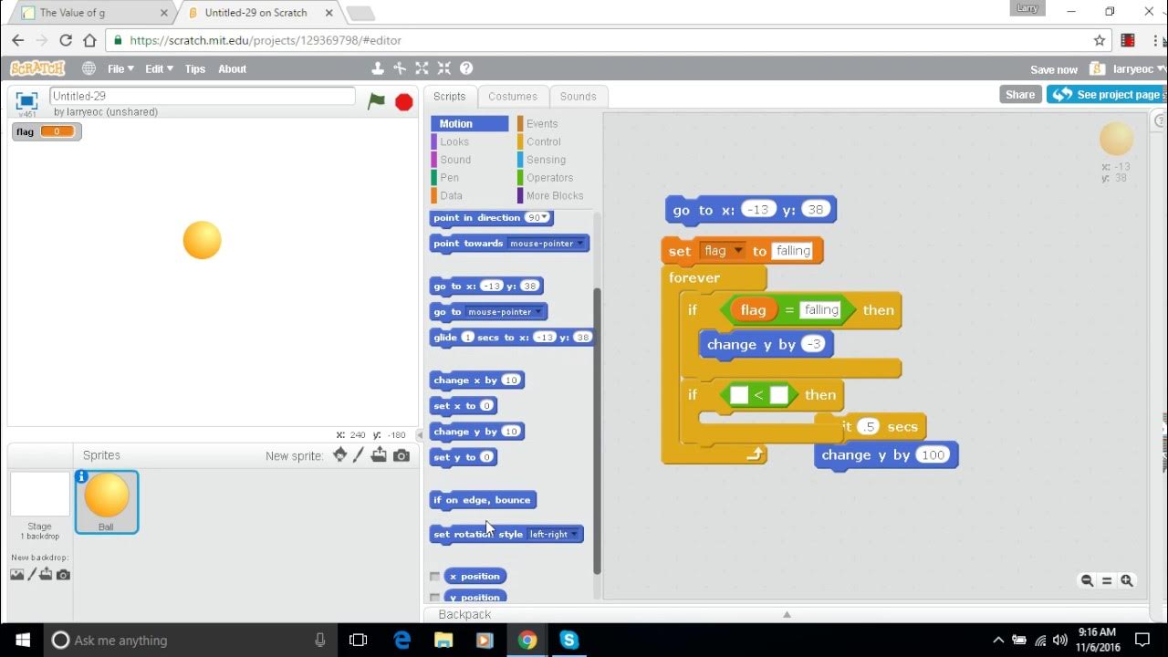 Make a Bouncing Ball in Scratch - Episode 1 - YouTube