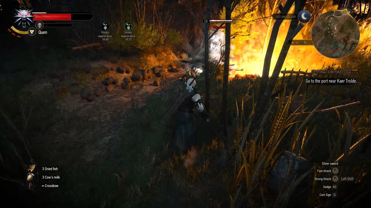 The Witcher 3 Act 1 - Enhanced Griffin Gauntlets - YouTube