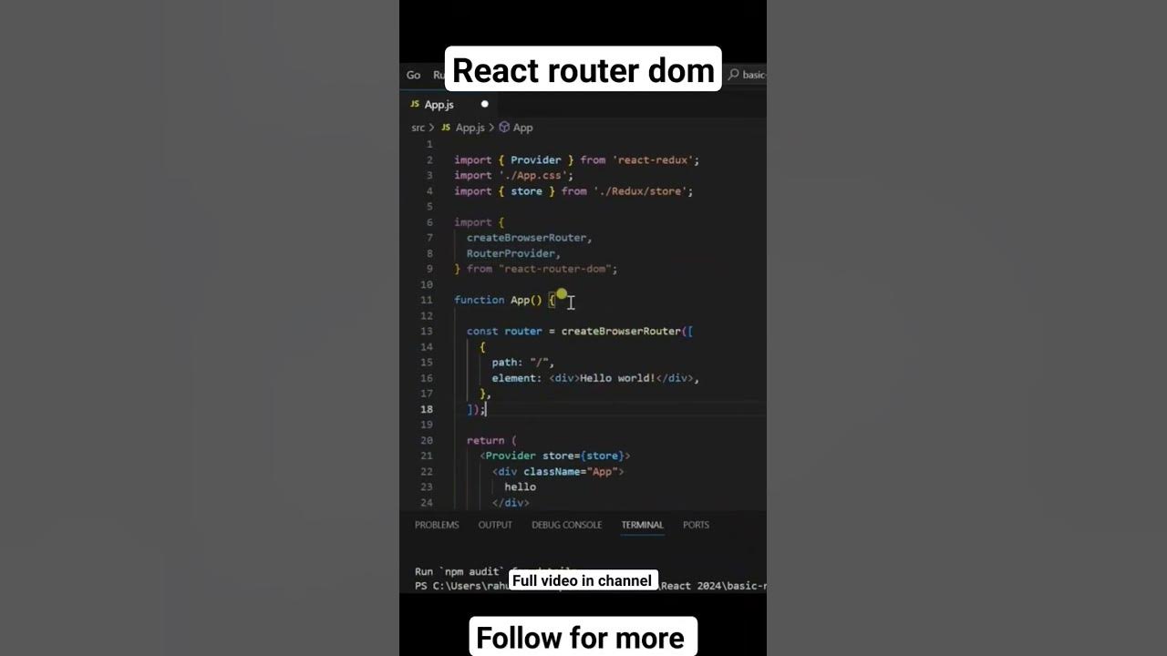 React Router Dom Reactjs Interviewquestions Reactjsdeveloper Reactjstutorial Youtube