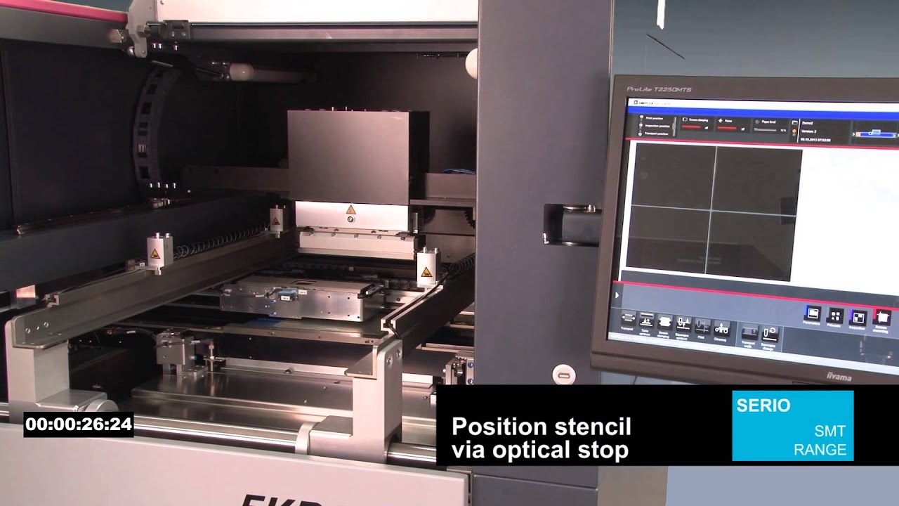 Ekra SERIO 4000 Stencil Printer - YouTube