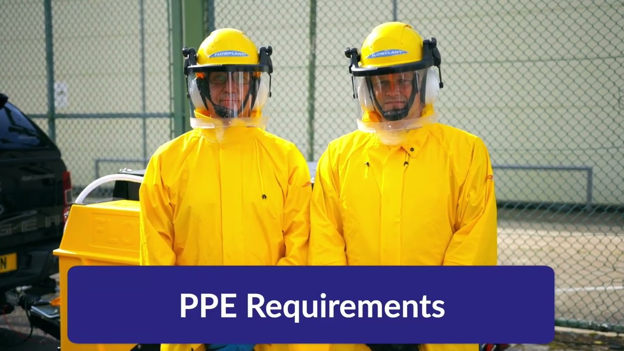 Flowplant water jetting PPE - YouTube