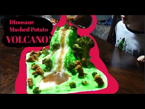 We Made the Viral Dinosaur Mashed Potato Volcano - YouTube