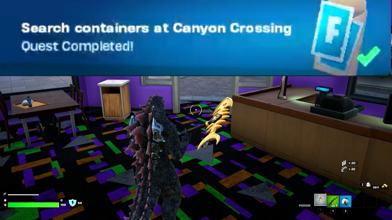 Search containers at Canyon Crossing Fortnite - YouTube
