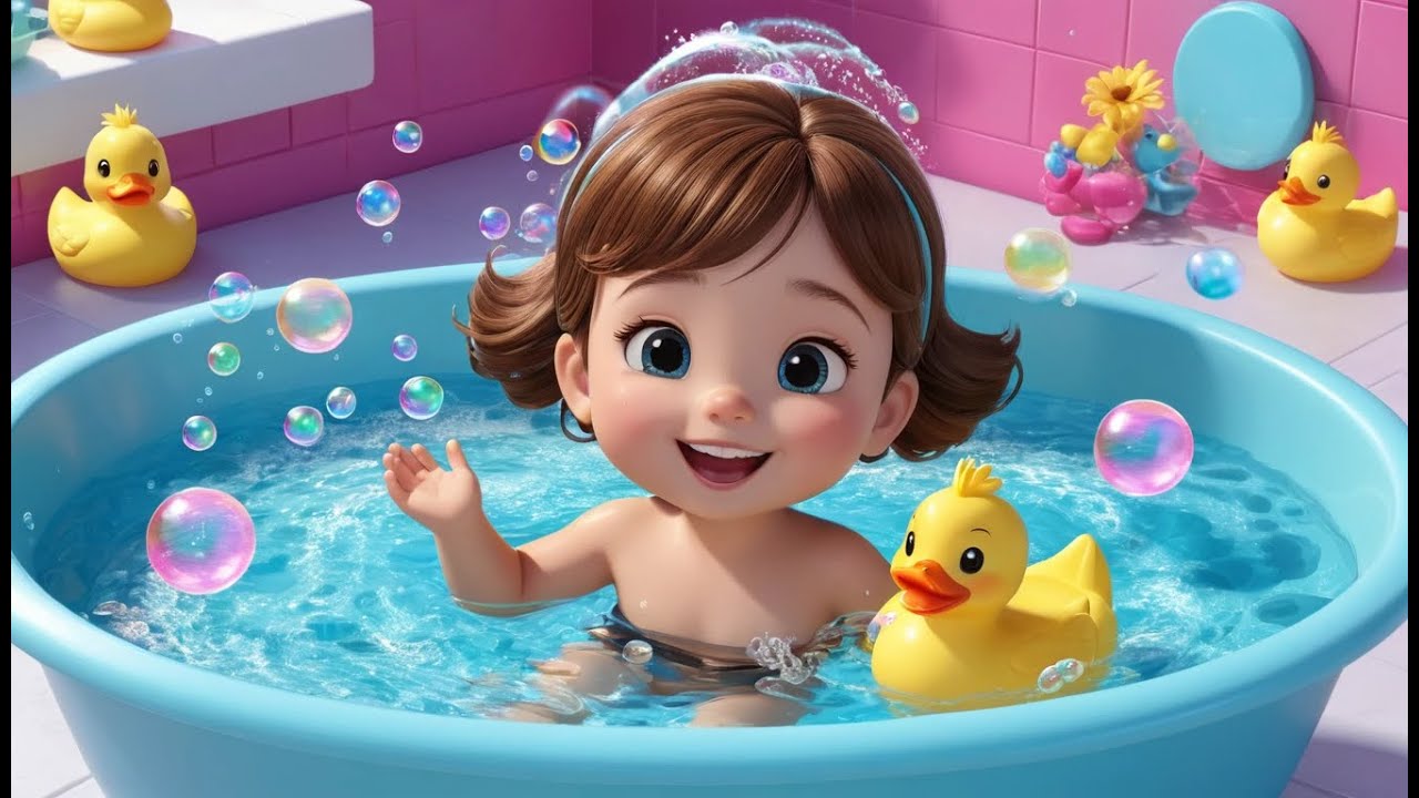 Splish, Splash, A Rainbow Bath Rhyme Song | Nursery Rhyme & Lyrics for ...
