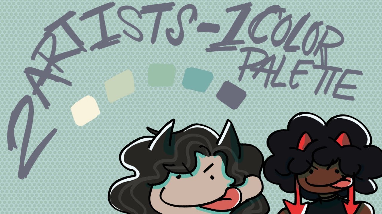 2 ARTIST AND 1 COLOR PALETTE Art Challenge YouTube