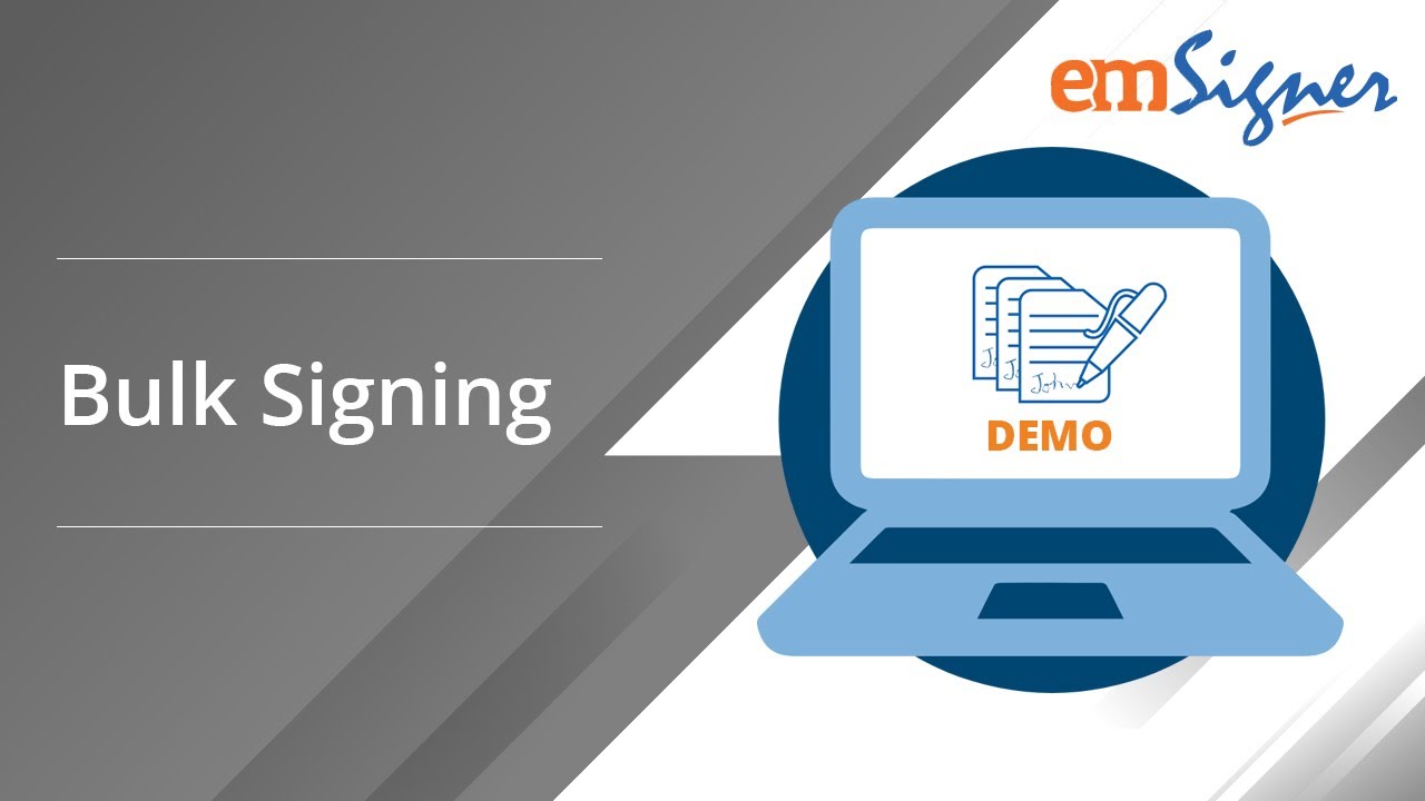 Bulk Document Signing using emSigner | Digitally Sign PDF Documents ...