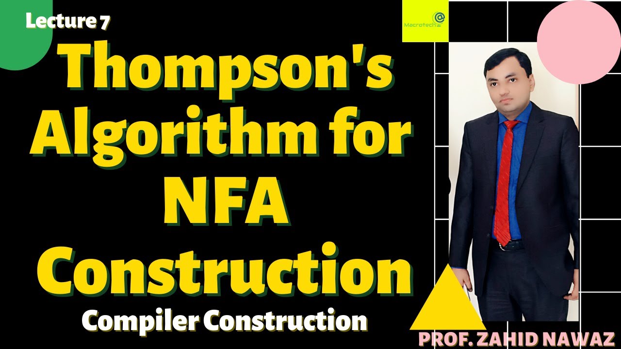 Thompson's Algorithm for NFA Construction Urdu / Hindi | Lecture 7 ...