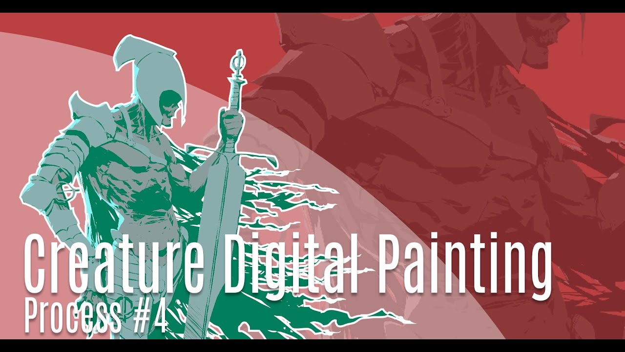 Character / Creature Digital Painting - Process #004 in Krita - YouTube
