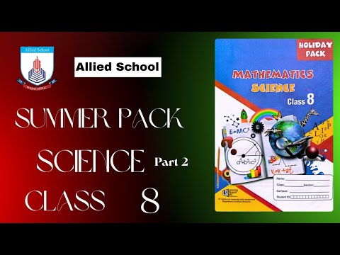 Allied School summer pack of class 8 Science || Summer Work Science ...