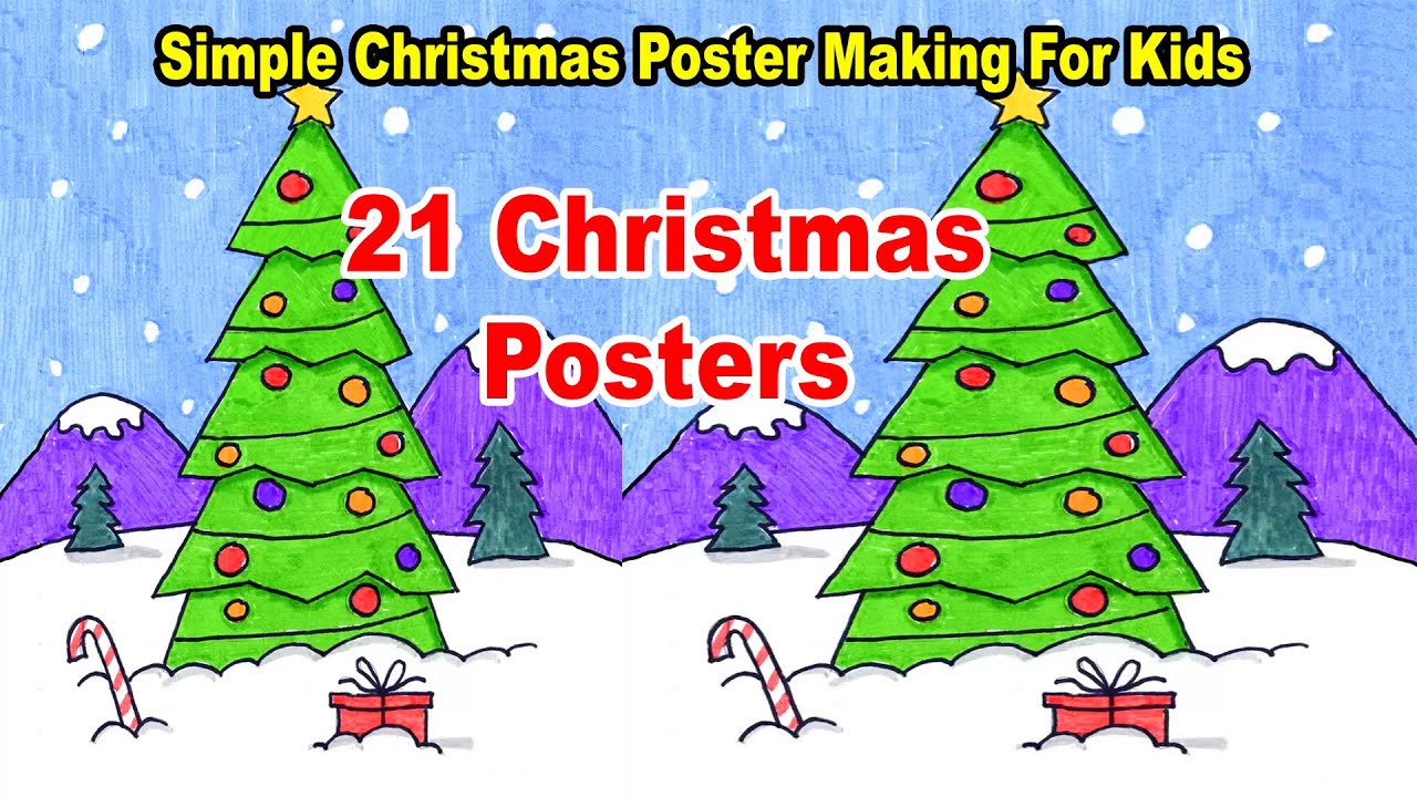 Christmas Poster Making For Kids|Christmas Poster|Christimas poster ...