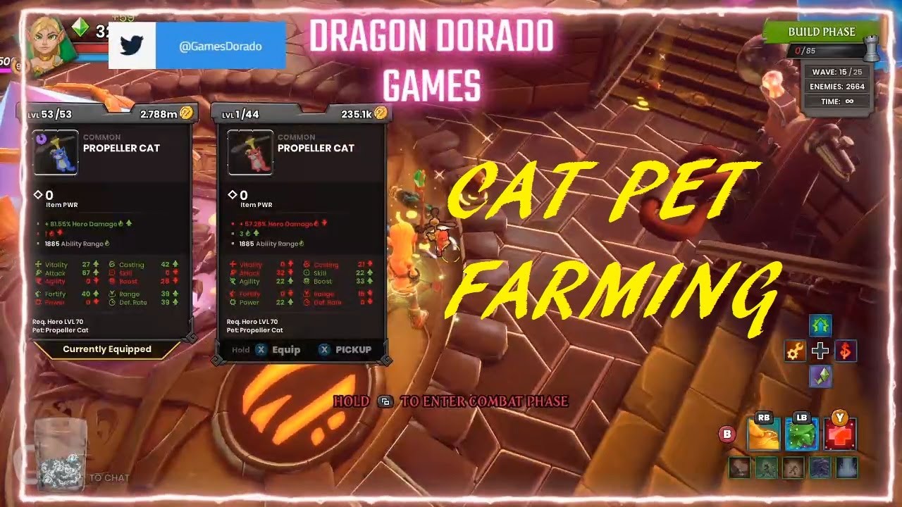DUNGEON DEFENDERS AWAKENED CAT PET FARMING METHOD - YouTube
