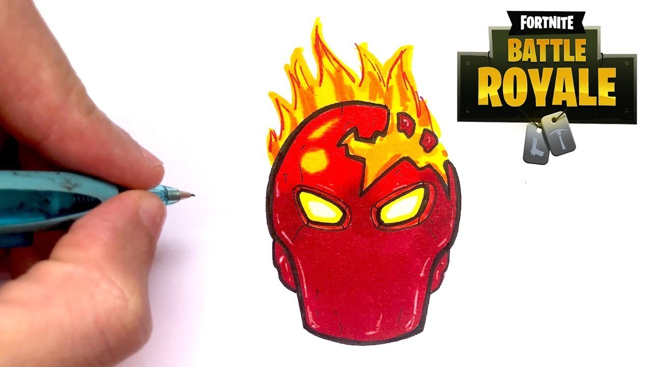 COMO DIBUJAR INFERNO SKIN FORTNITE - YouTube