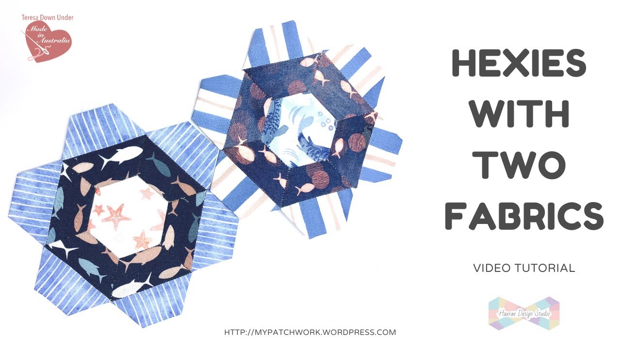 Hexies with 2 fabrics - English Paper Piecing (EPP) - YouTube