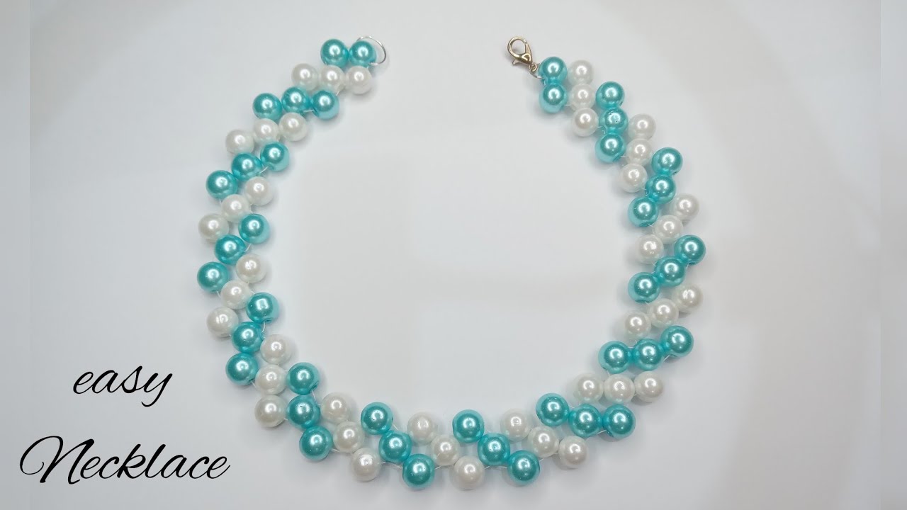 How to make a beautiful and easy necklace. | Beginner and easy - YouTube