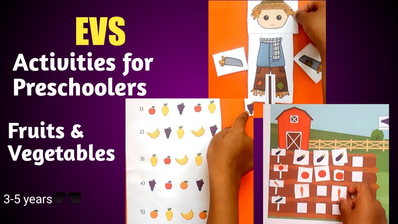 EVS Activities for Nursery| EVS work sheets for Senior KG & LKG on ...
