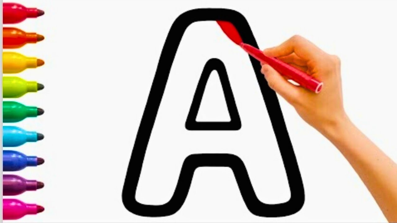 ABC English Alphabet Drawing And Colouring For Kids | Learn Alphabet ...