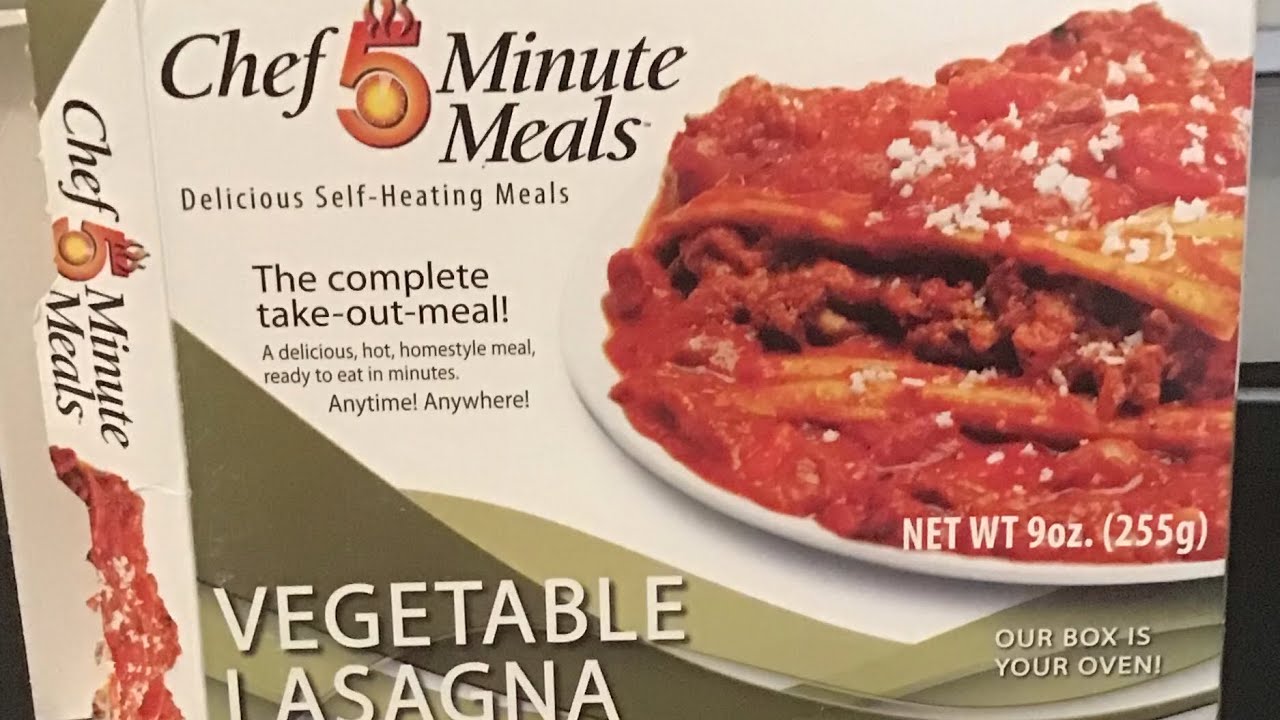 Chef 5 Minute Self Heating Meal Veg Lasagna Taste Review - YouTube