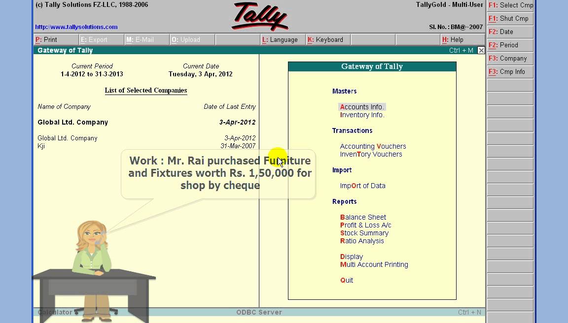 Tally 12 KNOWLEDGE OF WORK in Tally - YouTube