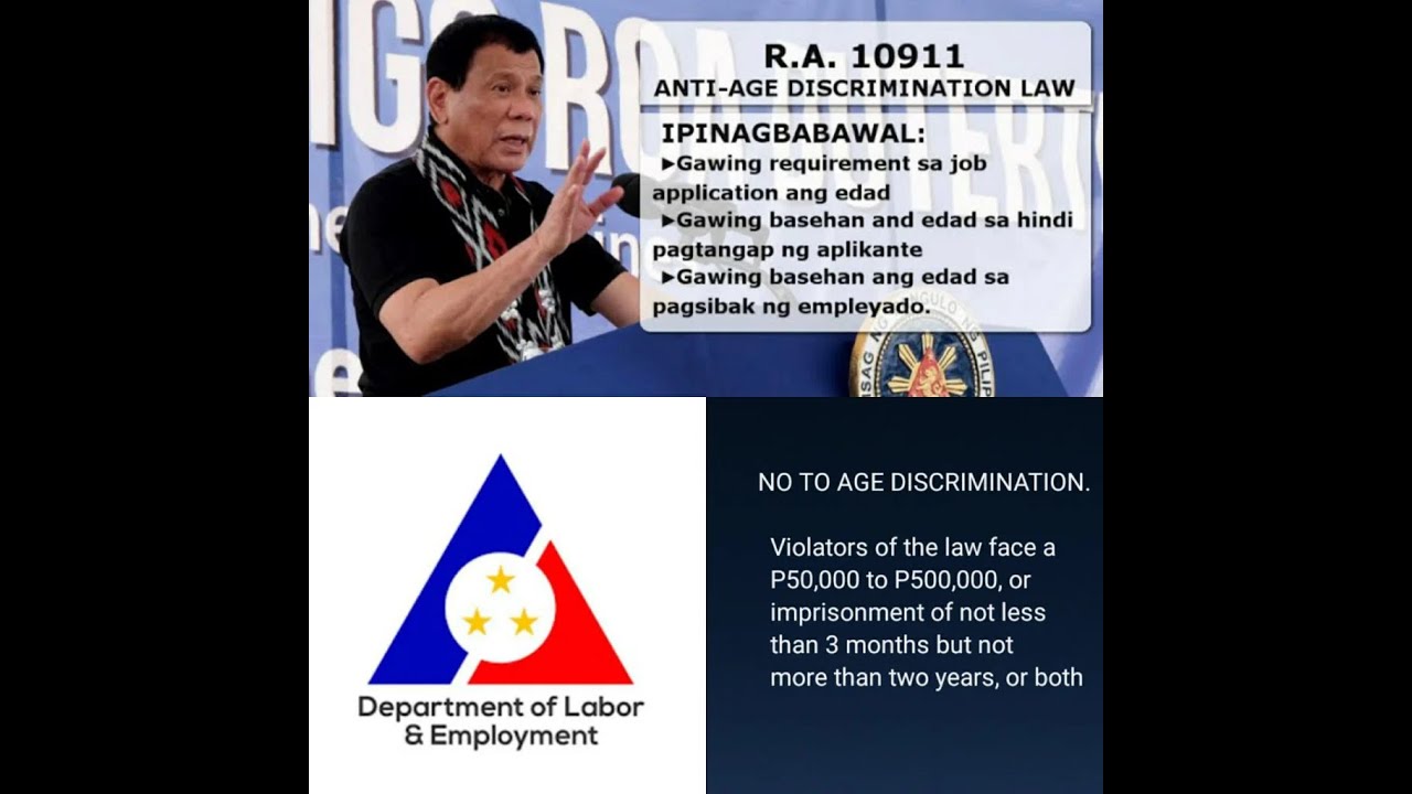 Anti-Age Discrimination Law - RA 10911 - YouTube