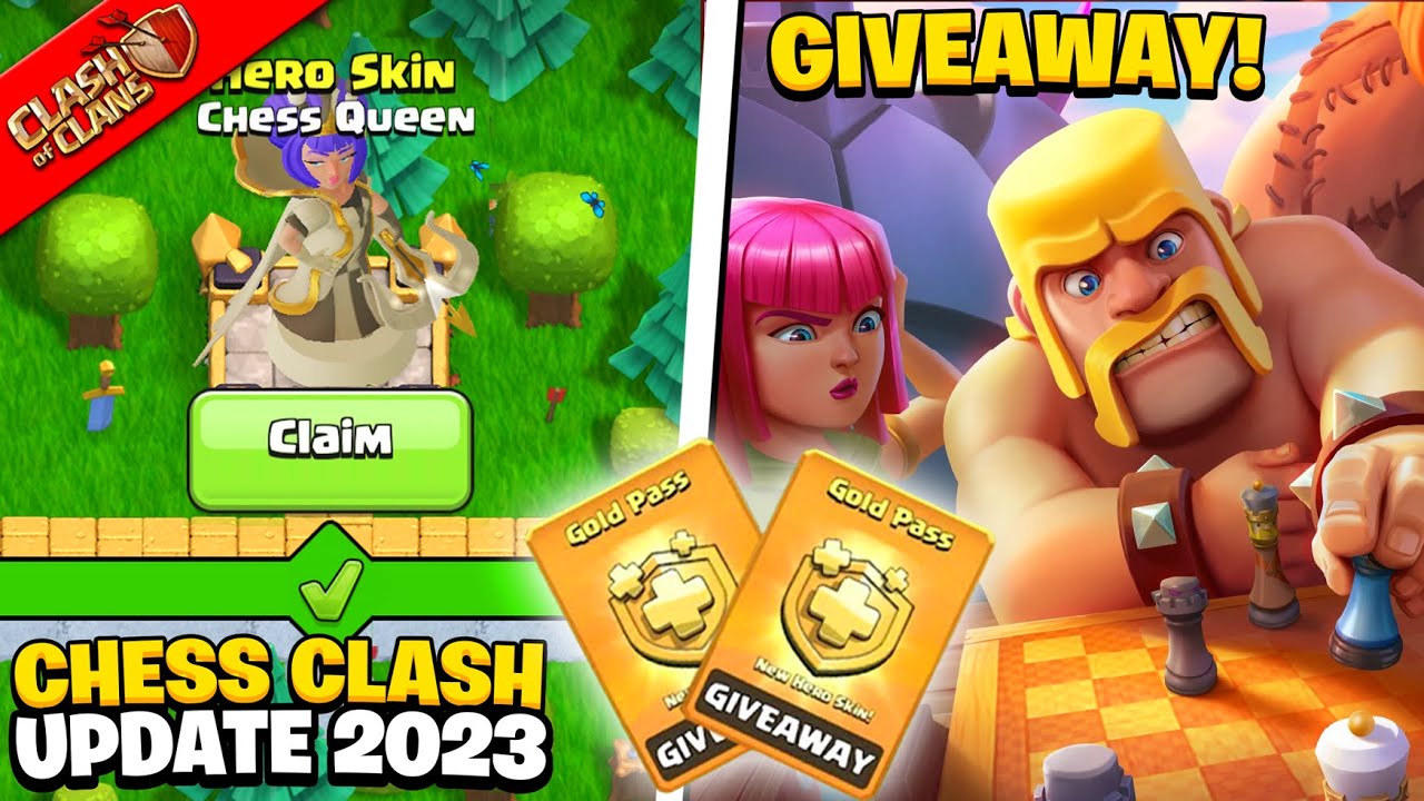 🚨GOLD PASS GIVEAWAY - Unlocking My New Chess Queen in Clash of Clans ...