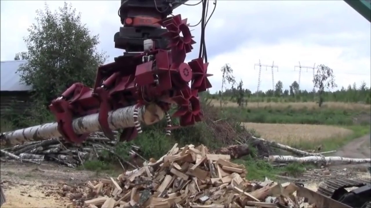 EXTREME Wood Cutting Machine Firewood Processing Machine in Action ...