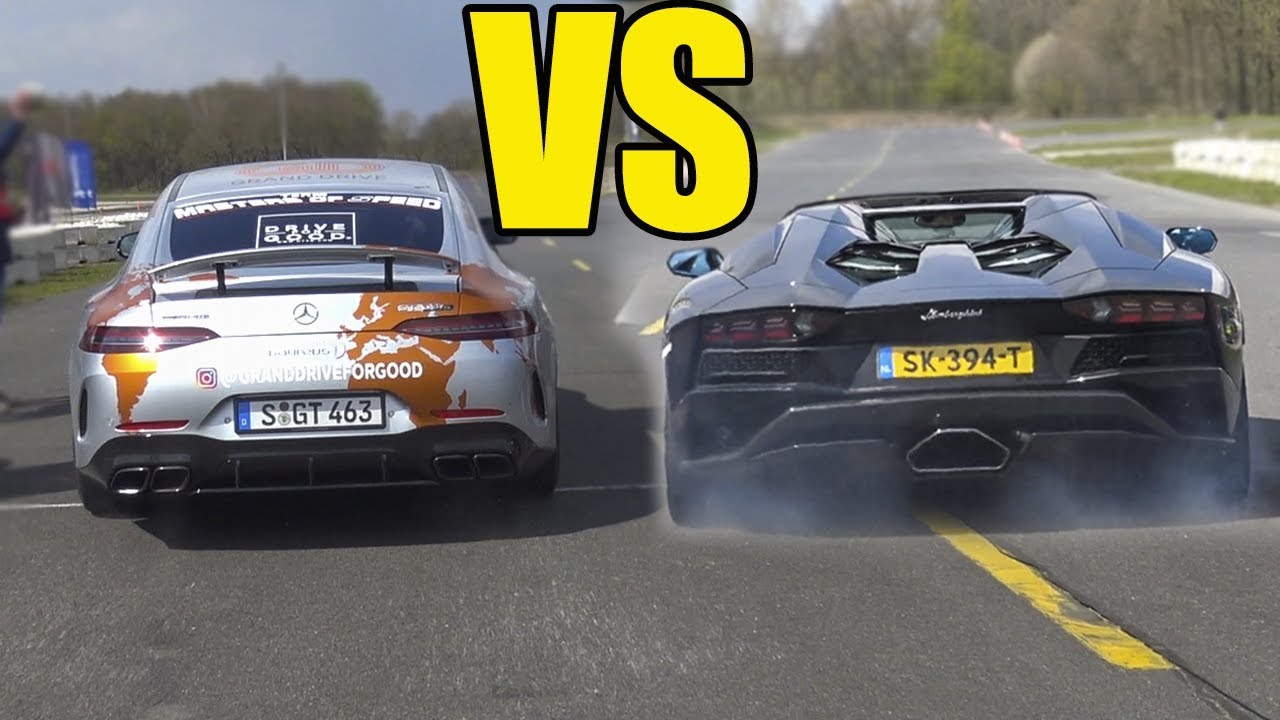 LAMBORGHINI AVENTADOR S vs MERCEDES AMG GT 63 s - 😱AMG WON?😱 - YouTube