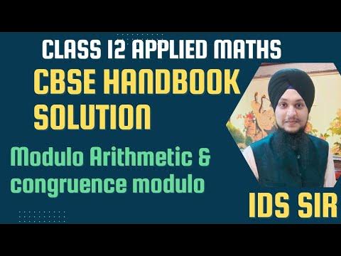 CBSE Handbook Class 12 Applied Maths|Modulo Arithmetic & Congruence modulo|@ids_mathematics#cuet ...