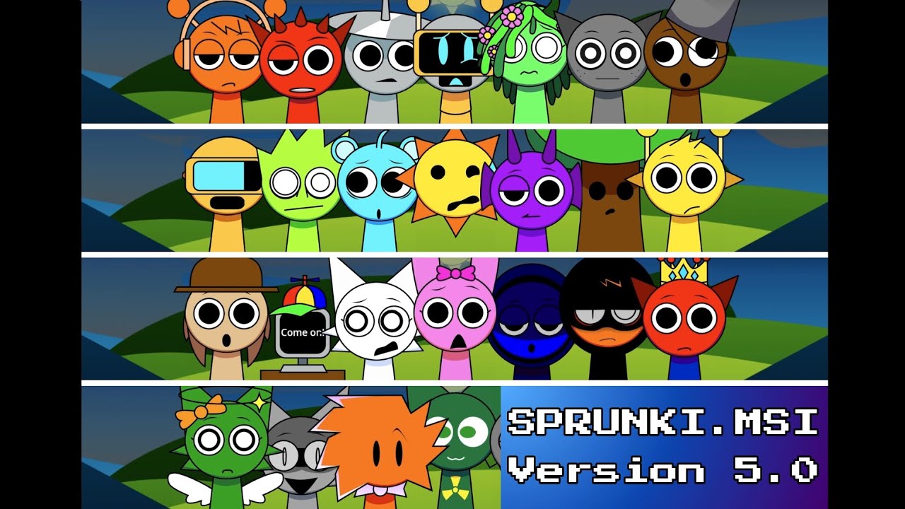 SPRUNKI.MSI - with All Characters - YouTube
