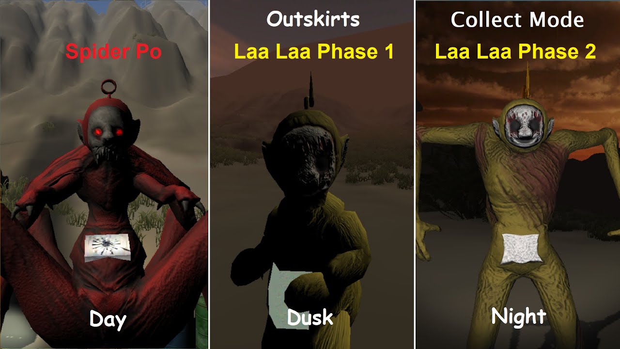 Slendytubbies: Growing Tension - Collect Mode | Outskirts (Day, Dusk ...