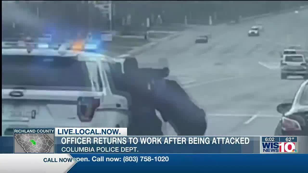Officer returns to work after being attacked - YouTube