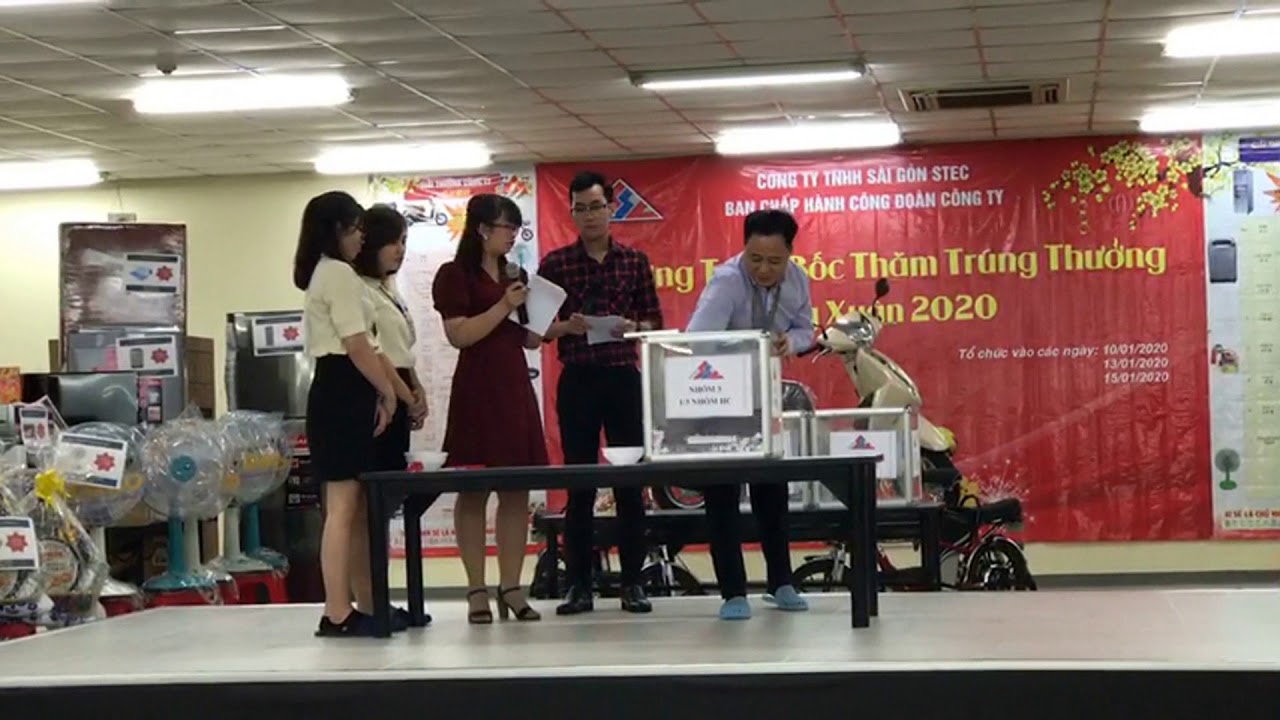 SAIGON STEC rút thăm trúng thưởng cho công nhân viên - YouTube