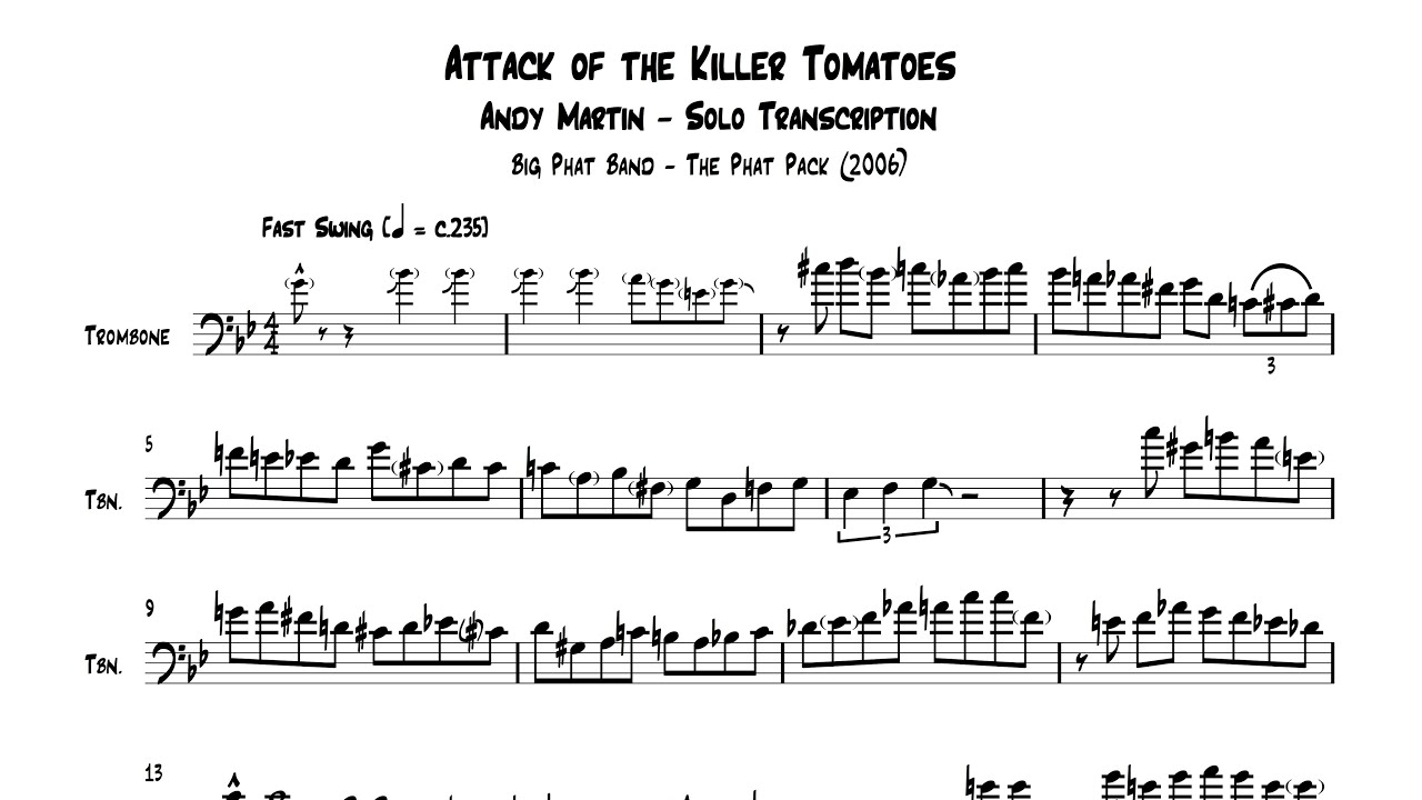 Attack of the Killer Tomatoes - Andy Martin, Trombone Solo ...