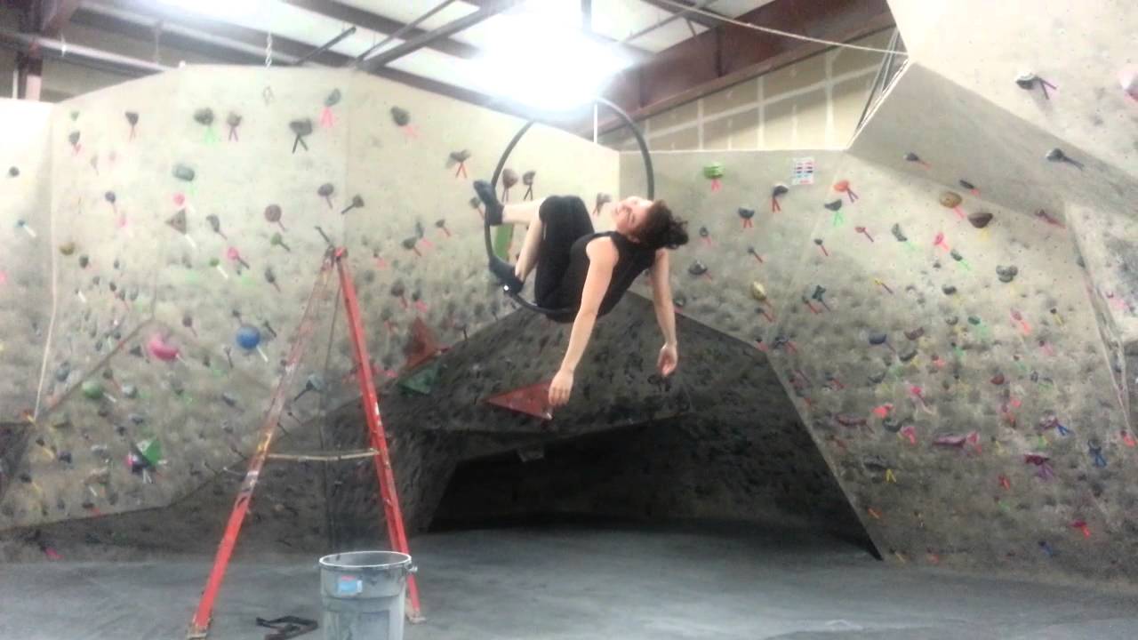 First Ariel hoop lesson - YouTube