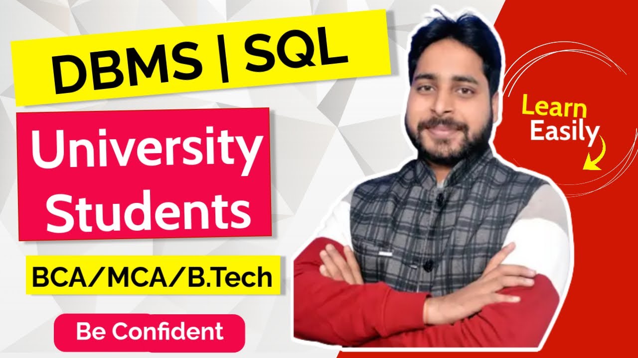 Dbms Class 01 Sql Bca Mca Btech Database Management Software Dbms By Ashwani