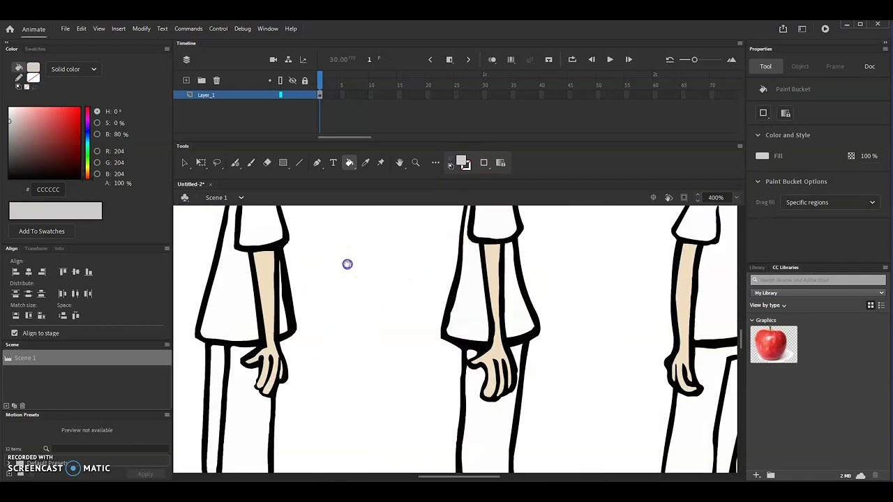 Inking character page in Adobe Animate - YouTube