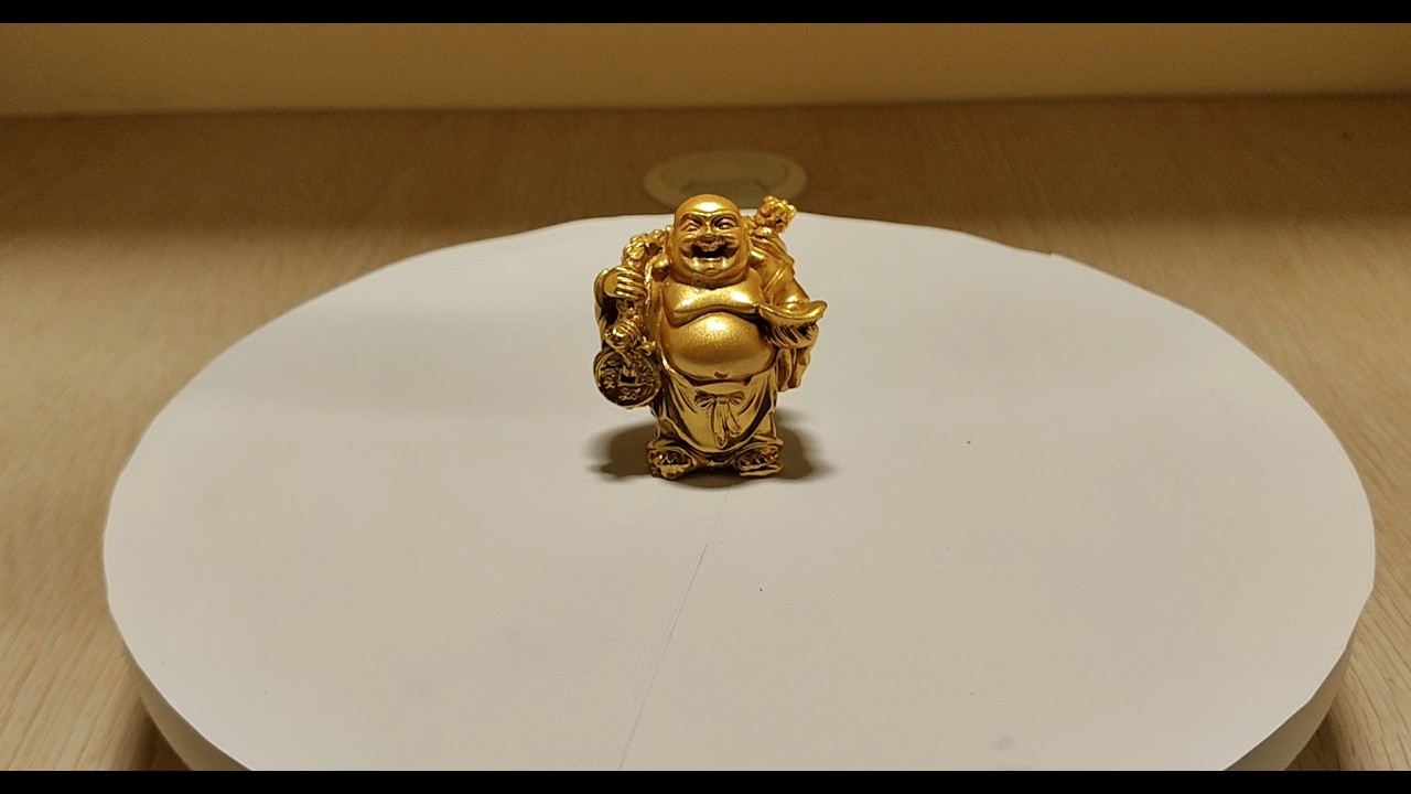 Laughing Buddha Rotating on Turntable | Lucky Laughing Buddha Statue ...