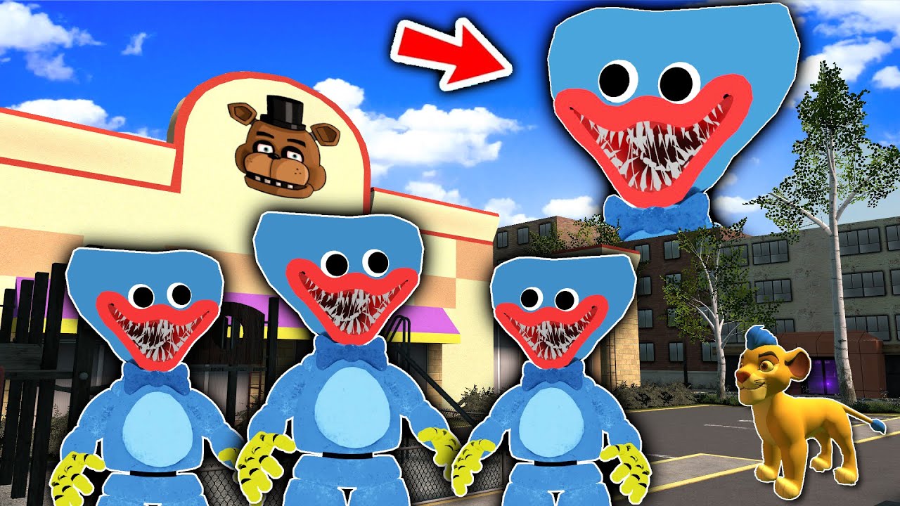 HUGGY + ANIMATRONIC = HUGGYTRONIC? (New NPC) - Gmod Nextbot - YouTube