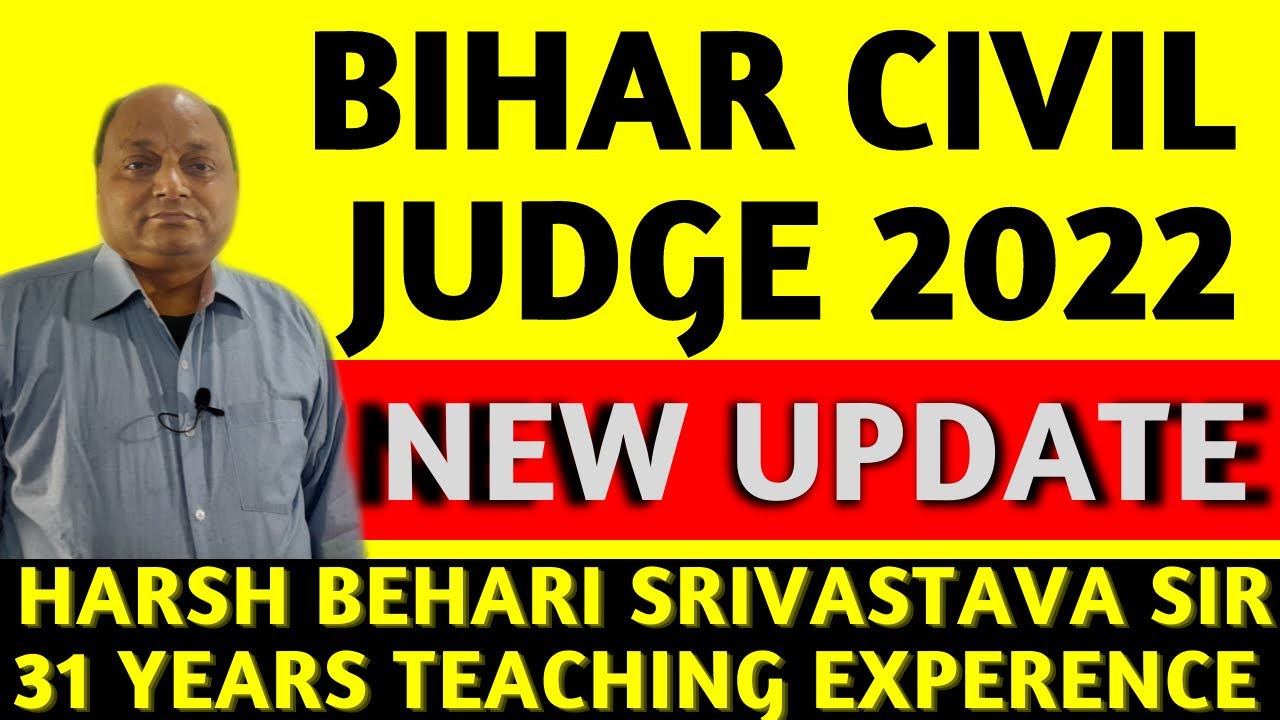 Bihar Civil Judge 2022 | New Updates - YouTube